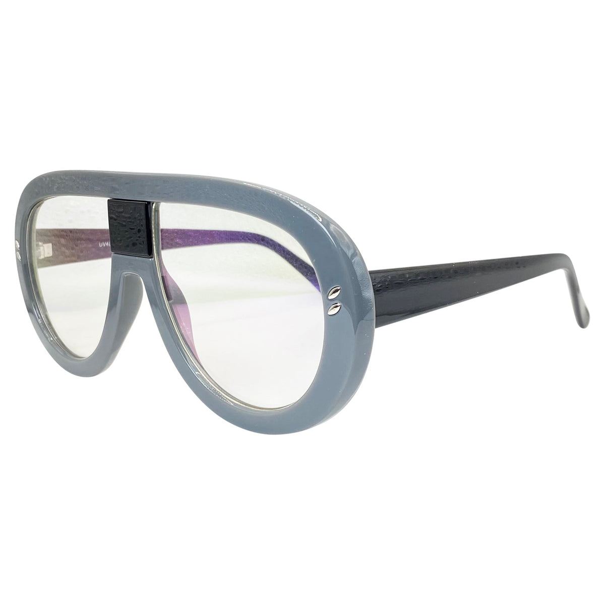 Shop ARTHUR Clear Aviator Chunky Glasses | Giant Vintage Eyewear