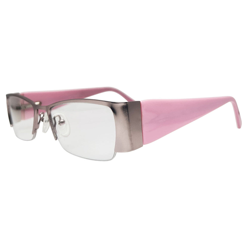 Shop MEOW Bayonetta-Style Clear Semi Rimless Glasses | Giant Vintage ...