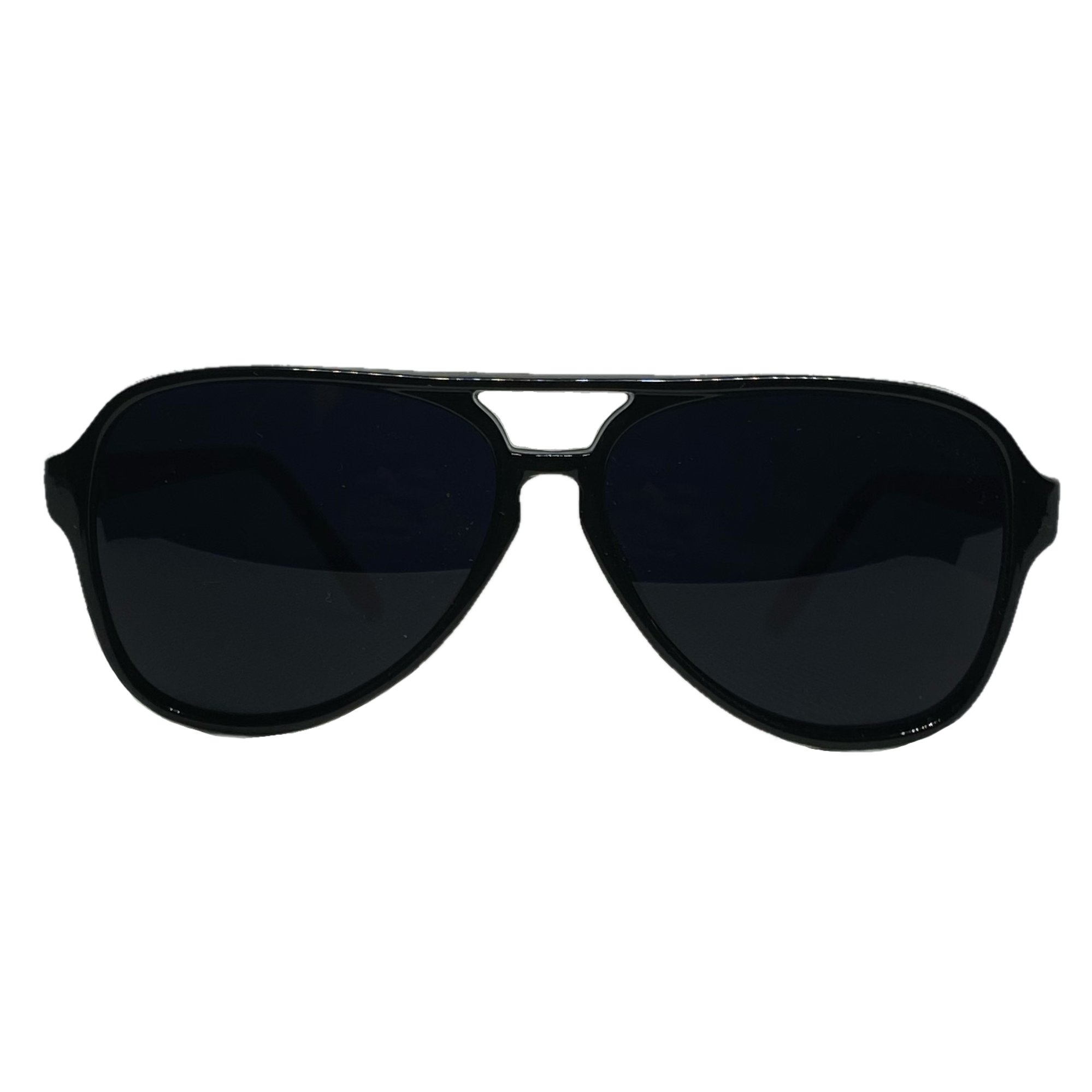 Dark Black Aviator Sunglasses